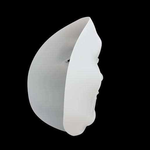 🎨 Gentle Smile Mask 3D Print Model Serene Face Art・ STL File for 3D ...