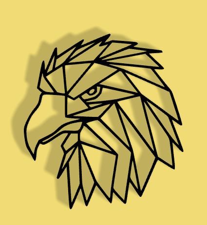 geometric eagle art