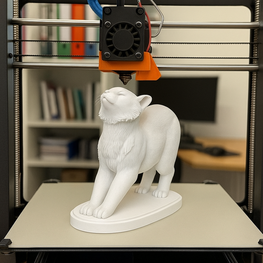 🐱 Stretching Cat 3D Print Model・ STL File for 3D printing・Cults