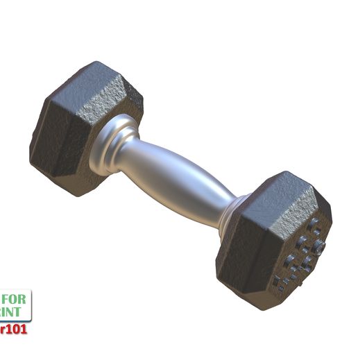 🏢 Mini Hex Dumbbell 3D Printable Model・Free 3D File for ・Cults