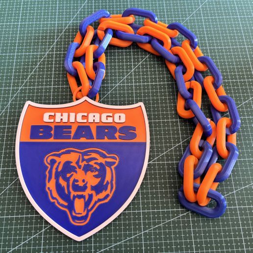 🛡️ CHICAGO BEARS NFL SHIELD CHAIN・ STL File for 3D printing・Cults