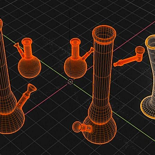 👽 Bongs & Pipes 3D Model Collection・ 3D File for 3D printing・Cults