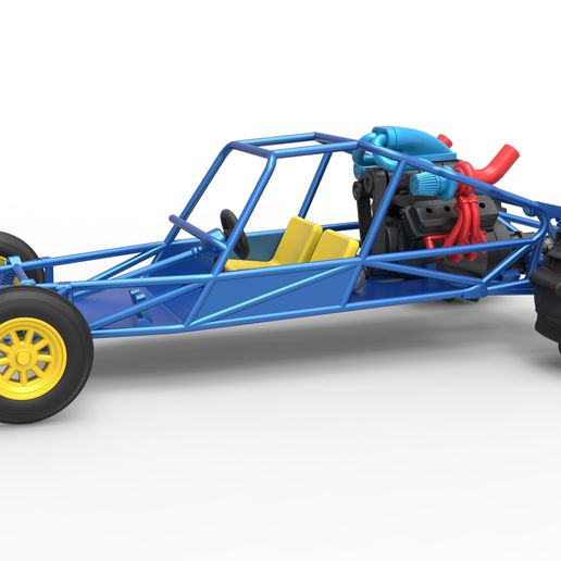 🏎️ Diecast Sand drag Rail buggy Scale 1:25・ 3D File for ・Cults