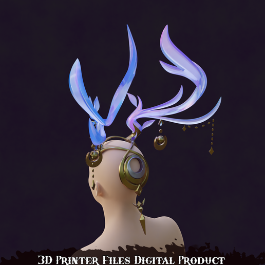 🤘 Lauma Horns and Head Accessories Genshin Impact・ 3D File for 3D ...