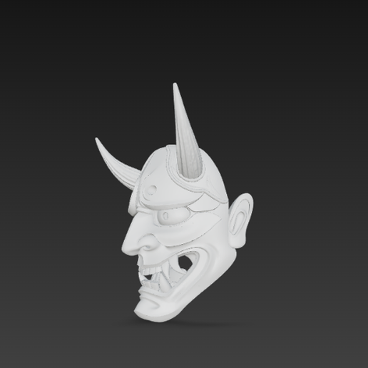 🇯🇵 Functional Japanese Mask – Traditional Oni or Kabuki Style・ STL File ...