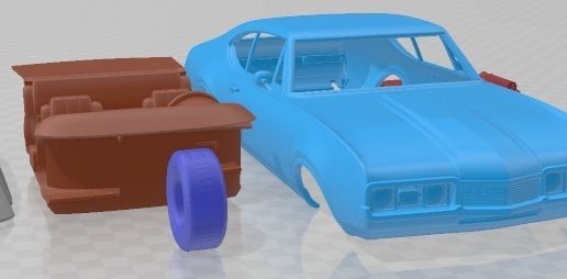 🚗 Oldsmobile Cutlass 442 3817 Holiday Coupe 1966 Printable Car・ 3D File ...