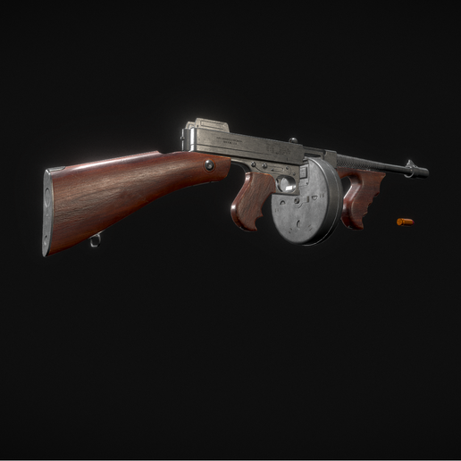 arquivo 3D Tommy Gun - Classic Submachine Gun 3D Model 🔫 ・modelo de ...