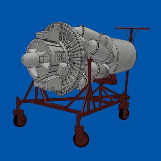 ️ Aircraft engine trolley・Free STL File for 3D printing・Cults