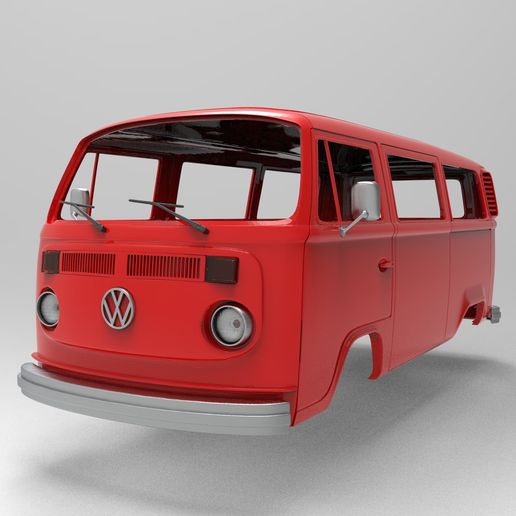 🚗 Volkswagen Transporter T2 PassengerVan 313mm wheelbase STL files・ STL ...