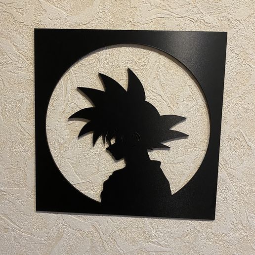 Fichier STL gratuit Goku - Dragon ball Z - Silhouette 2D 🐉 (DXF et SVG ...