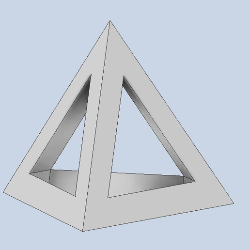 🖼️ Closed Tetrahedron and Frame : Pyramid Full and Frame・ STL File for ...