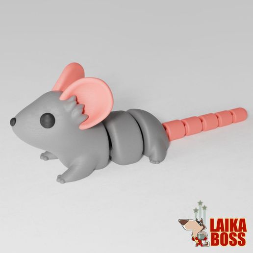 🐁 Flexi Cute Mouse Articulated・ STL File for 3D printing・Cults