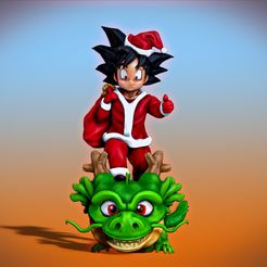 3D printing Goku Santa Christmas • made with artillery genius・Cults