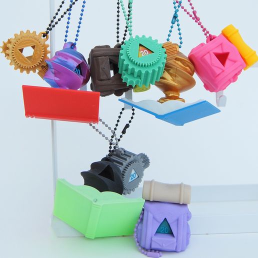 🗝️ D20 Keychain set #5・ STL File for 3D printing・Cults
