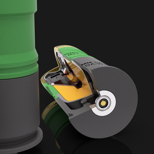 🇺🇸 M433 40MM Grenade (M550 PIBD Fuze) — Full-Up & Cutaway (Inert, 1:1 ...