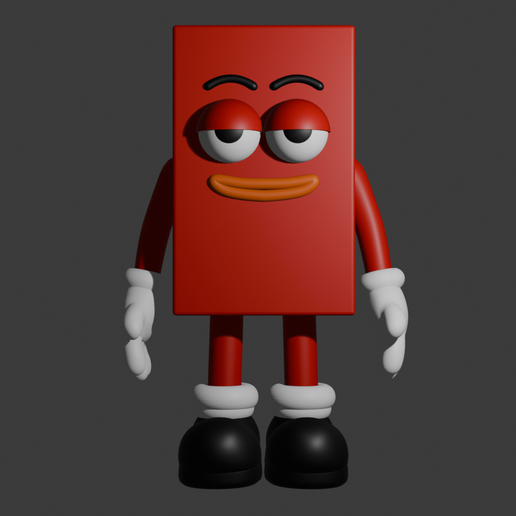 💾 SAVE THE SHAPES | RICKY RECTANGLE (RED)・ 3D File for 3D printing・Cults