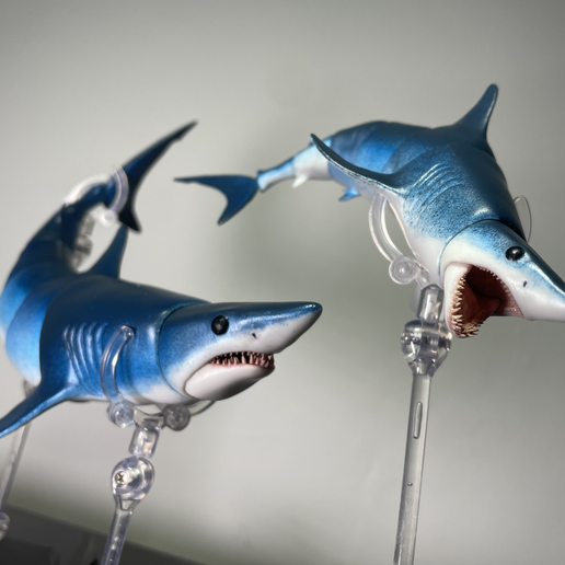 🦈 Shortfin Mako Shark 1/12 articulated figures・ 3D File for 3D printing ...