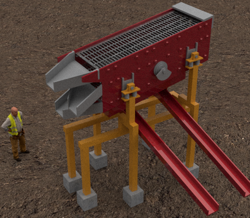 🪨 Gravel, Sand, Rock, Gold, Gold and Coal Screening Machine / stone classifier・ 3D File for ・Cults