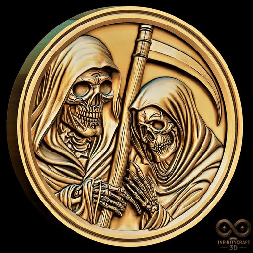 ️‍🔥 Reaper’s Romance Relief – A Grim Fantasy Love Scene for Wall Art ...