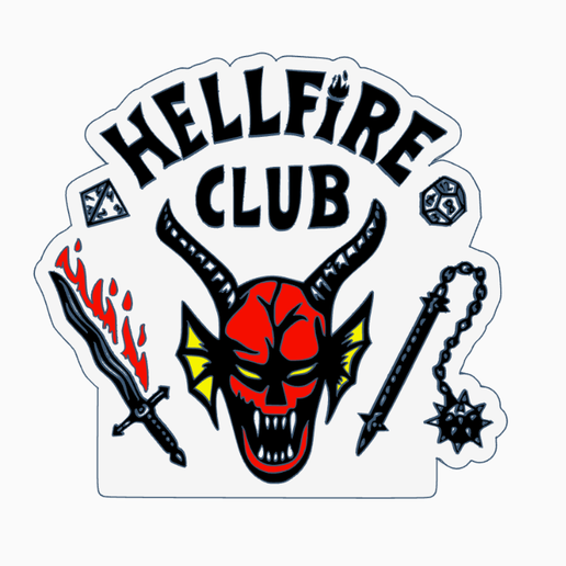👾 HELLFIRE CLUB (STRANGER THINGS) Logo Display by MANIACMANCAVE3D・ STL ...
