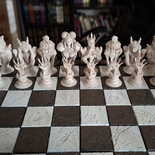 🎃 Horror halloween chess set・ 3D File for 3D printing・Cults