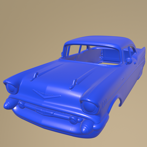 🚙 Chevrolet Bel Air Sport Coupe 1957 PRINTABLE CAR IN SEPARATE PARTS ...