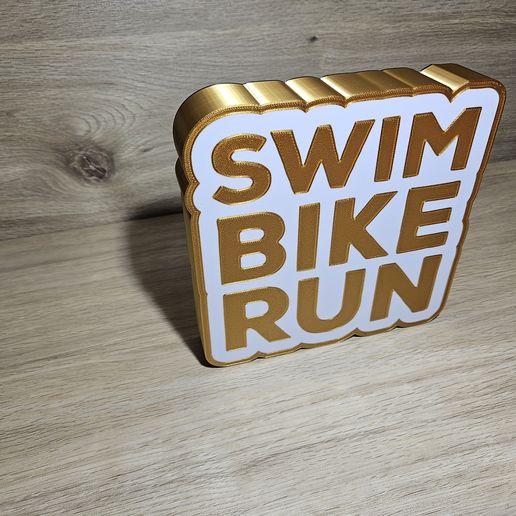 STL file SWIM BIKE RUN - Triathlon Lightbox 🏃 ・Model to download and 3D ...