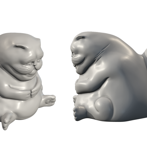 🐱 Fat Cat 3d printable・ 3D File for ・Cults