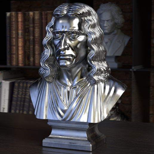 👤 Isaac Newton Bust – Scientific Visionary 3D Printable STL File・ 3D ...