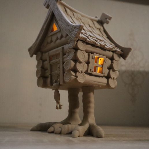 🛖 baba yaga hut nightlight・Free STL File for 3D printing・Cults