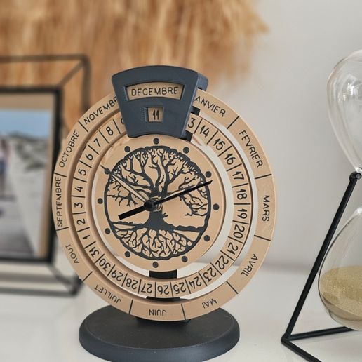 STL file Tree of life circular calendar clock (Fr/Eng) 🌳 (3MF)・3D ...