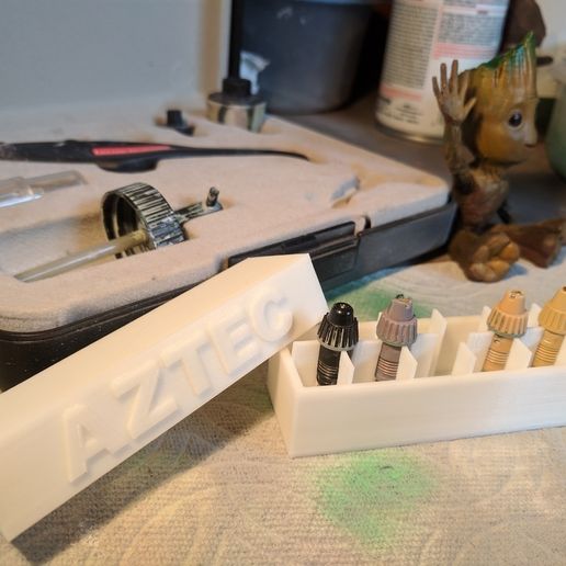 👨‍🎨 Aztek Airbrush Nozzle Case・Free STL File for ・Cults
