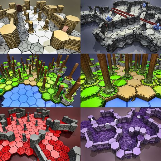 3D file Universal HEX terrain II 🎲 ・Design to download and 3D print・Cults