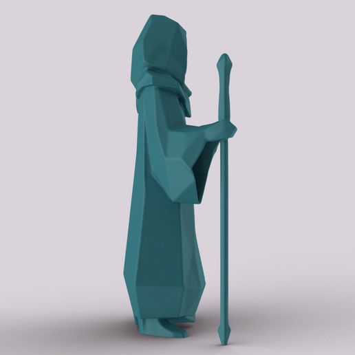 🗿 Low Poly Mystic Wizard・ STL File for 3D printing and CNC machining ...