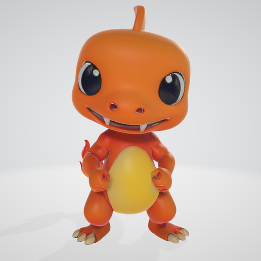 🐉 Flamandr - Muscular Humanoid Charmander | Funko Pop Inspired 3D Model ...