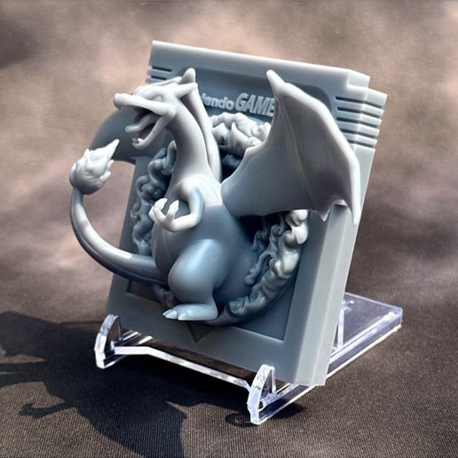 🐉 Pokemon Red 3D Printable Gameboy Cartridge; Charizard・ STL File for ...