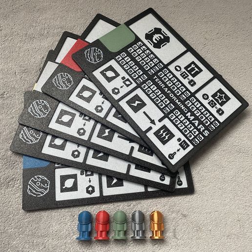 🎲 Terraforming Mars Player Card・ STL File for 3D printing・Cults