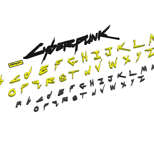 🔢 CYBERPUNK Letters and Numbers | Logo・ STL File for ・Cults