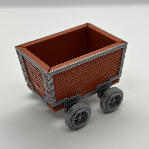 🛒 Mini mine cart・Free STL File for 3D printing・Cults