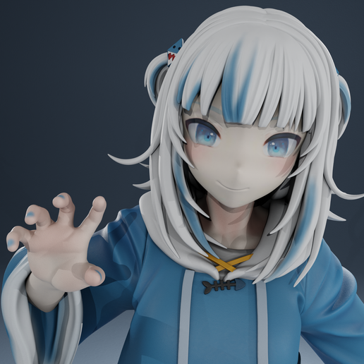 👧 Gawr Gura - Hololive 3D print model・ 3D File for ・Cults