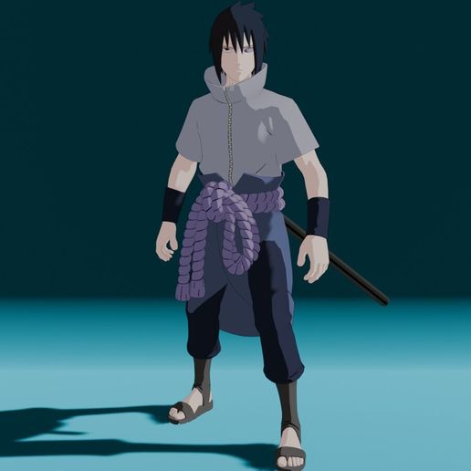 STL file Sasuke Low Poly 👨 (OBJ)・3D printable model to download・Cults