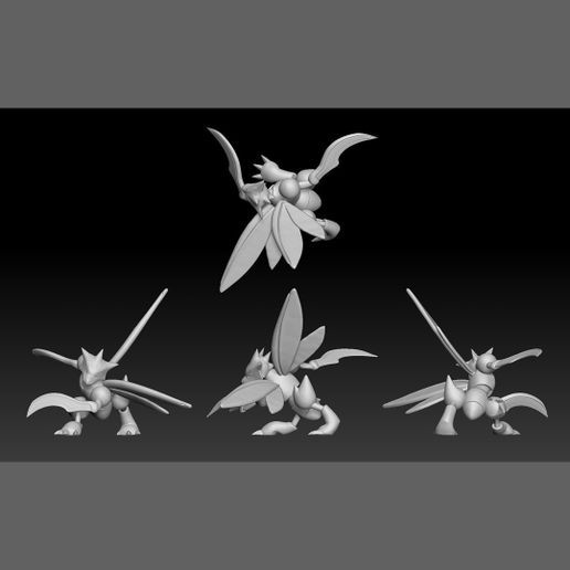 STL file Pokemon Scyther Scizor 🐉 ・3D printable model to download・Cults
