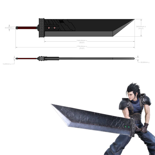 buster sword dimensions