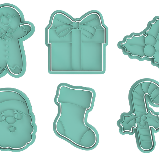 STL file CHRISTMAS CUTTERS FOR COOKIES AND FONDANT 🎄 ・3D printing idea ...