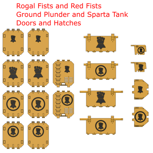 STL file Fists Ground Plunderer and Sparta Tank Door - Presupported 🪖 ...