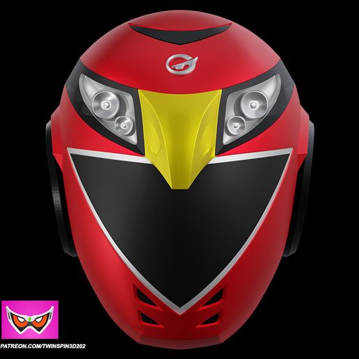🪖 RPM RED RANGER HELMET COSPLAY STL・ 3D File for 3D printing・Cults