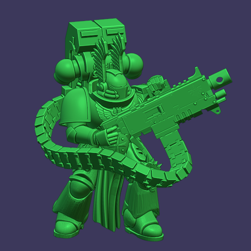 3D file Platoon of Dark Knight heavy machine guns (supported). 🛰 ・3D ...