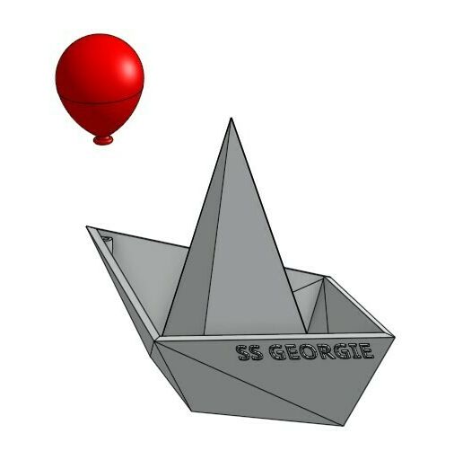🛥️ SS Georgie paper boat gift box・ STL File for ・Cults