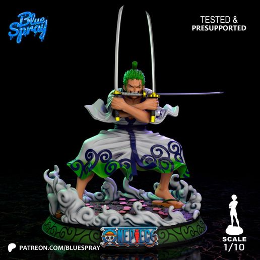 🗿 One Piece Zorojuro Sculpture・ 3D File for 3D printing・Cults