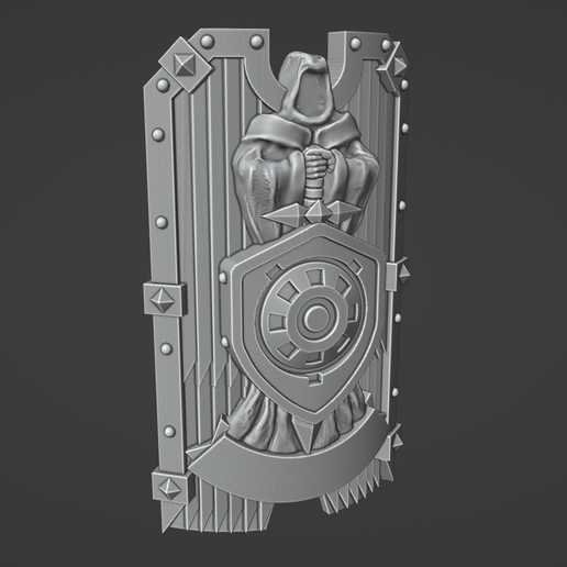 🛡️ Dark Angels Deathwing Shield・ STL File for ・Cults